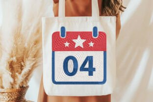 July 4 Calendar Embroidery Design · Creative Fabrica