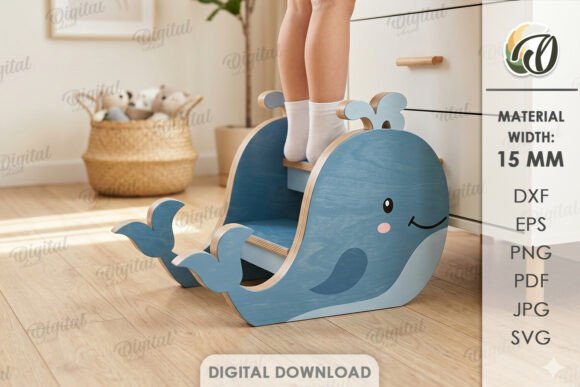 Kids Step Stand Laser Cut · Creative Fabrica
