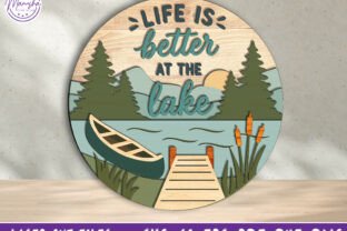 Lake Life Door Hanger Laser Cut File SVG · Creative Fabrica