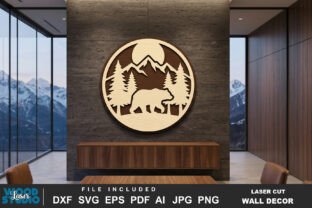 Mountain Bear Layered Laser Cut SVG · Creative Fabrica