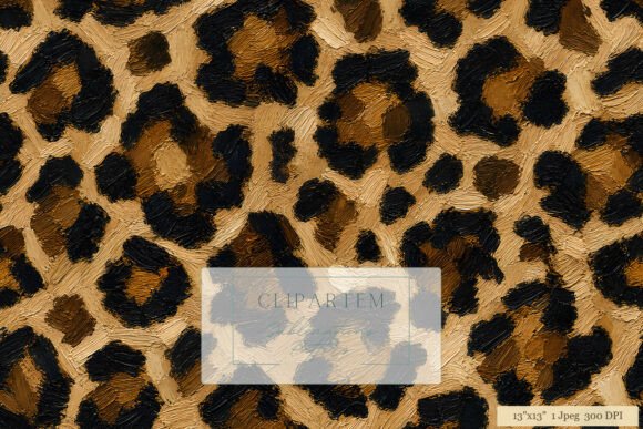 Oil Paint Leopard Print Pattern Design Graphic by clipArtem · Creative ...