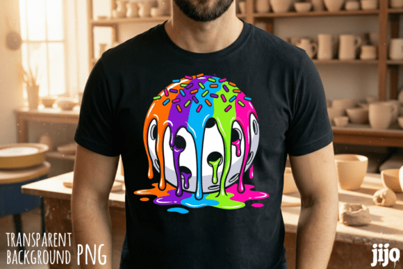 Rainbow Skull Colorful Melting PNG Graphic by jijopero · Creative Fabrica