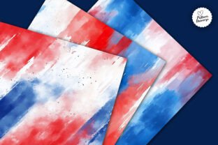 Red Blue White Watercolor Pattern Graphic by Pattern Universe ...