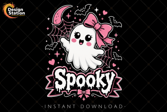 Spooky Ghost Girl Shirt Halloween PNG Graphic by Design Station ...