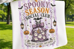 Spooky Season Social Club PNG, Ghost Jar Graphic by Craftcity ...