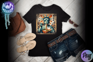 Statue of Liberty Eating Ramen Vintage Graphic by Writelounge ...