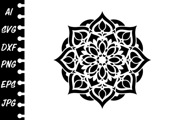 Stencil Mandala Floral Ornament Graphic by MARYCRAFTIRIA · Creative Fabrica