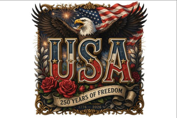 USA 250 Years of Freedom PNG Graphic by MhdDesign · Creative Fabrica