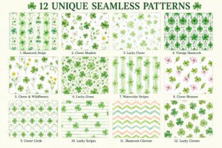 Watercolor St Patrick’s Day Seamless Graphic by Vintage · Creative Fabrica