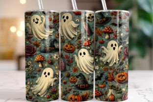 Whimsical Halloween Ghosts Tumbler Wrap Graphic by RahatKDP · Creative ...