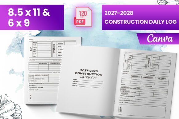 2027-2028 Construction Daily Log (KDP) Graphic by Boss Designer ...