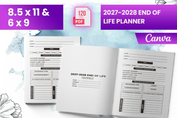2027-2028 End of Life Planner (KDP) Graphic by Boss Designer · Creative ...