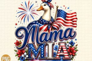 4th of July Mama Mia Duck American PNG Graphic by LAZY ANT · Creative ...