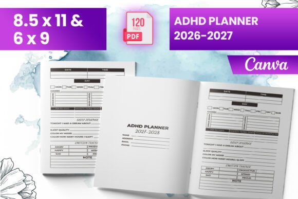 ADHD Planner 2026-2027 (KDP) Graphic by Boss Designer · Creative Fabrica