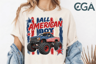 All American Boy Monster Truck PNG Graphic by cookgraphicart · Creative ...