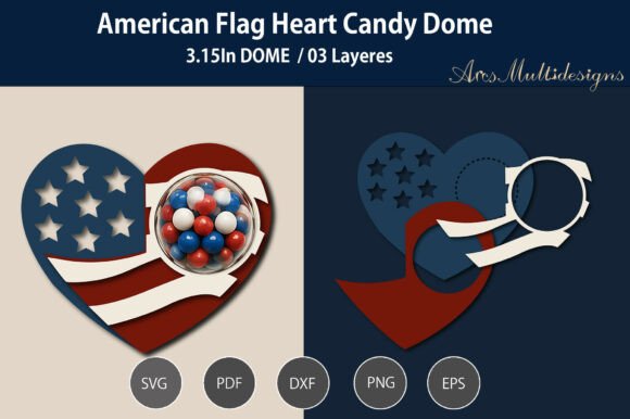American Flag Heart Bookmark Template Graphic by Arcs Multidesigns ...