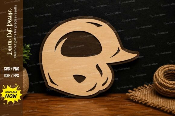 Baseball Helmet Laser Cut SVG File · Creative Fabrica