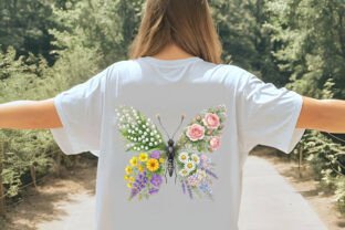 Birth Flower Butterfly PNG Graphic by Creativegallery · Creative Fabrica