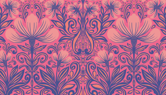 Pink Folk Floral Seamless Pattern Graphic by aneisspiaf · Creative Fabrica