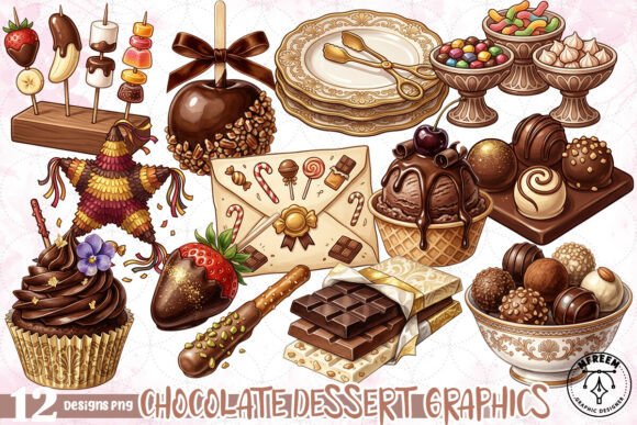 Chocolate Dessert Graphics PNG Graphic by mfreem · Creative Fabrica