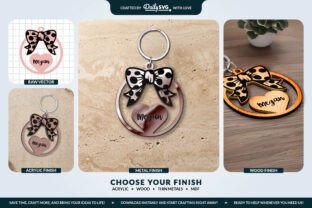 Coquette Bows Keychain SVG · Creative Fabrica