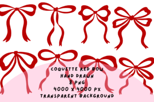 Coquette Red Bow Hand Drawn Graphic by Fatia hafida · Creative Fabrica