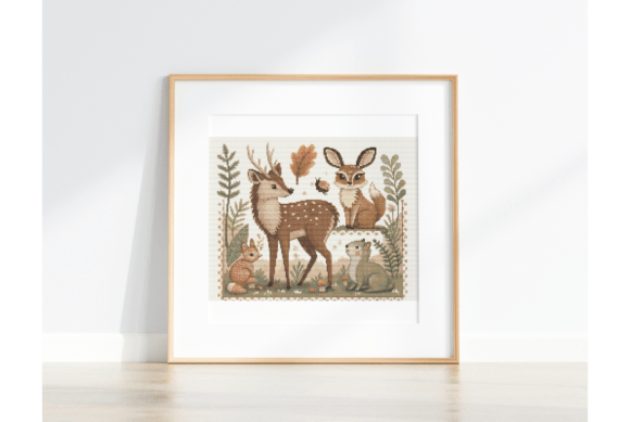 Cottagecore Forest Cross Stitch Chart Graphic by Mockup Wizard ...
