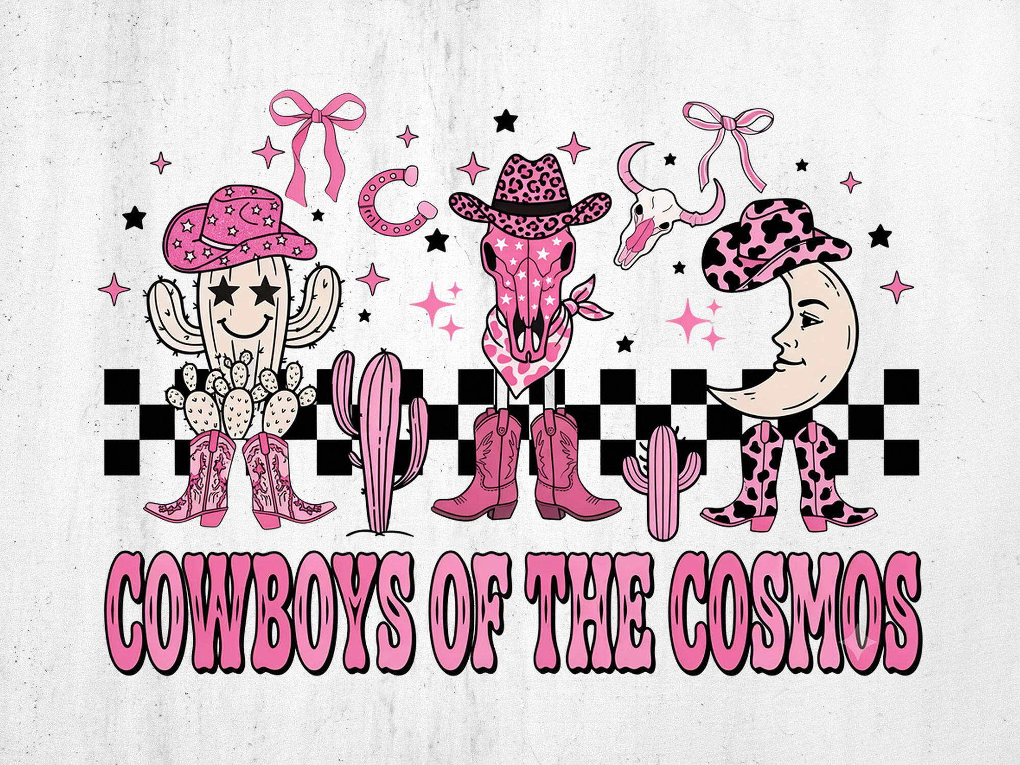 Cowboys of the Cosmos Pink PNG Design Graphic by @ripongrafix471 ...