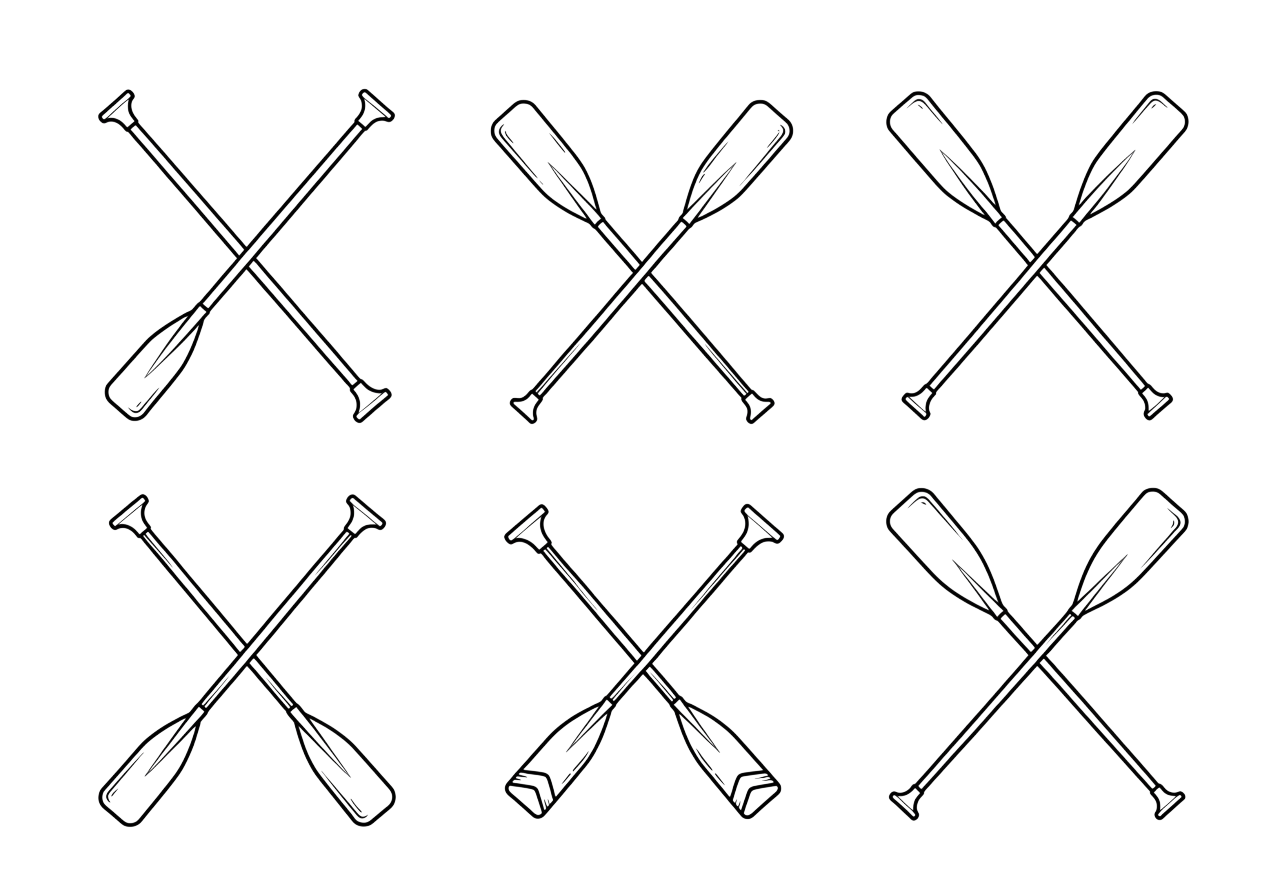 Crossed Oars SVG Clipart Icon Vector Art Graphic by mhrana730 ...