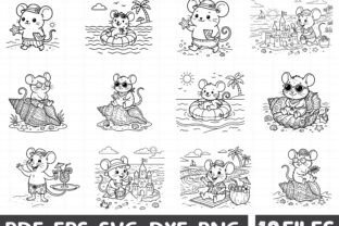 Cute Beach Mouse SVG Clipart Graphic by MAHIN PUBLICATIONS · Creative ...