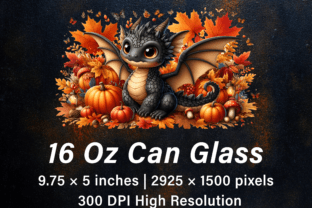 Fall Pumpkin Dragon 16oz Tumbler Wrap Graphic by shimuakter0786 ...
