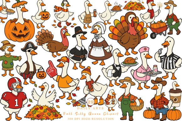 Fall Silly Goose Png Clipart Graphic by daily.arts · Creative Fabrica