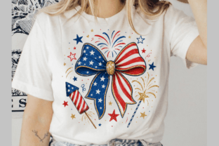 Fireworks Bow 4th July PNG, Coquette Han Graphic by Green_Zebra ...