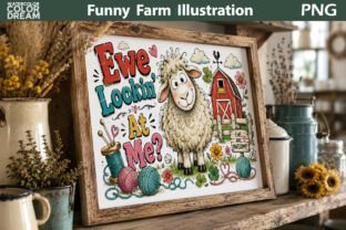 Funny Sheep Farm Quote Illustration Graphic by WatercolorColorDream ...