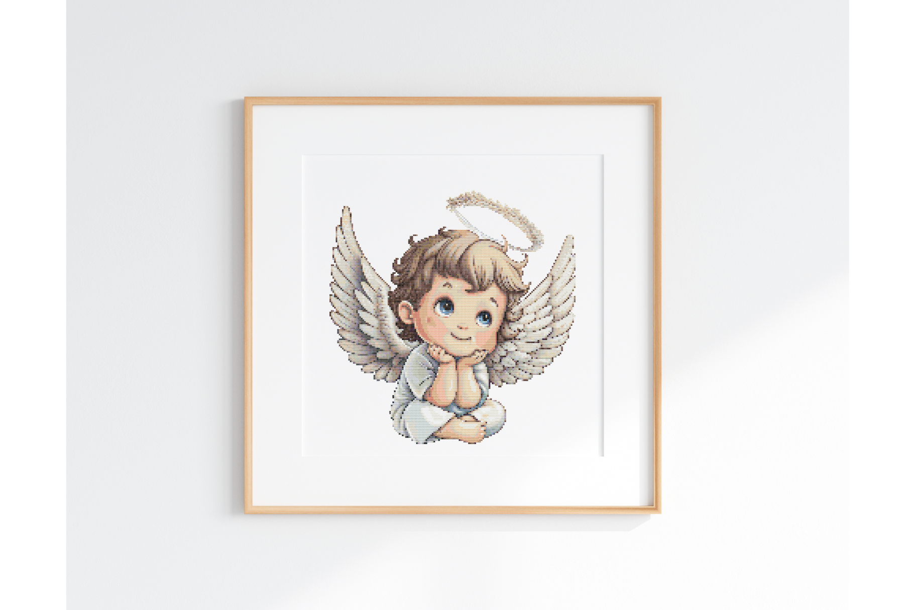 Guardian Angel Cross Stitch Pattern Graphic by Mockup Wizard · Creative ...