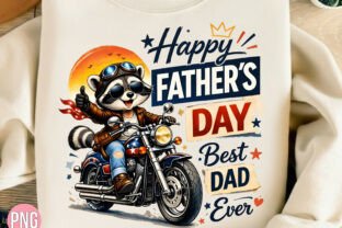 Happy Fathers Day Biker Raccoon PNG Graphic by COZY_OWL · Creative Fabrica