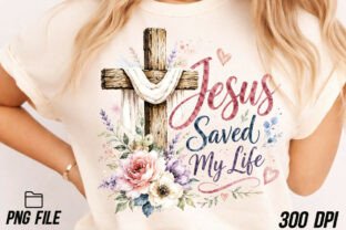 Jesus Saved My Life Watercolor Cross PNG Graphic by PrintExpert ...