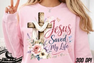 Jesus Saved My Life Watercolor Cross PNG Graphic by PrintExpert ...