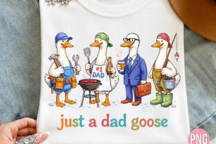 Just a Dad Goose Cartoon PNG T-SHIRT Graphic by Emma Studio · Creative ...