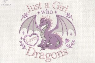Loves Dragons Embroidery Design | · Creative Fabrica