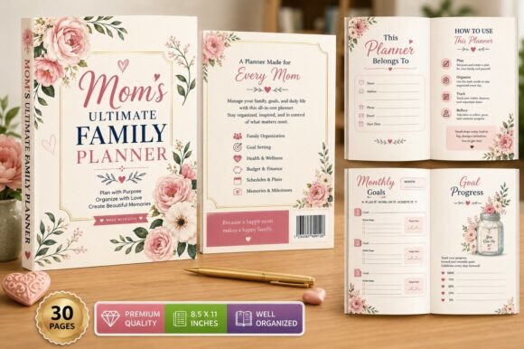 Mom’s Ultimate Family Planner Graphic by designmela01 · Creative Fabrica