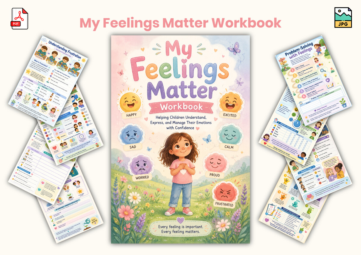 My Feelings Matter Workbook Graphic by KDPLab · Creative Fabrica