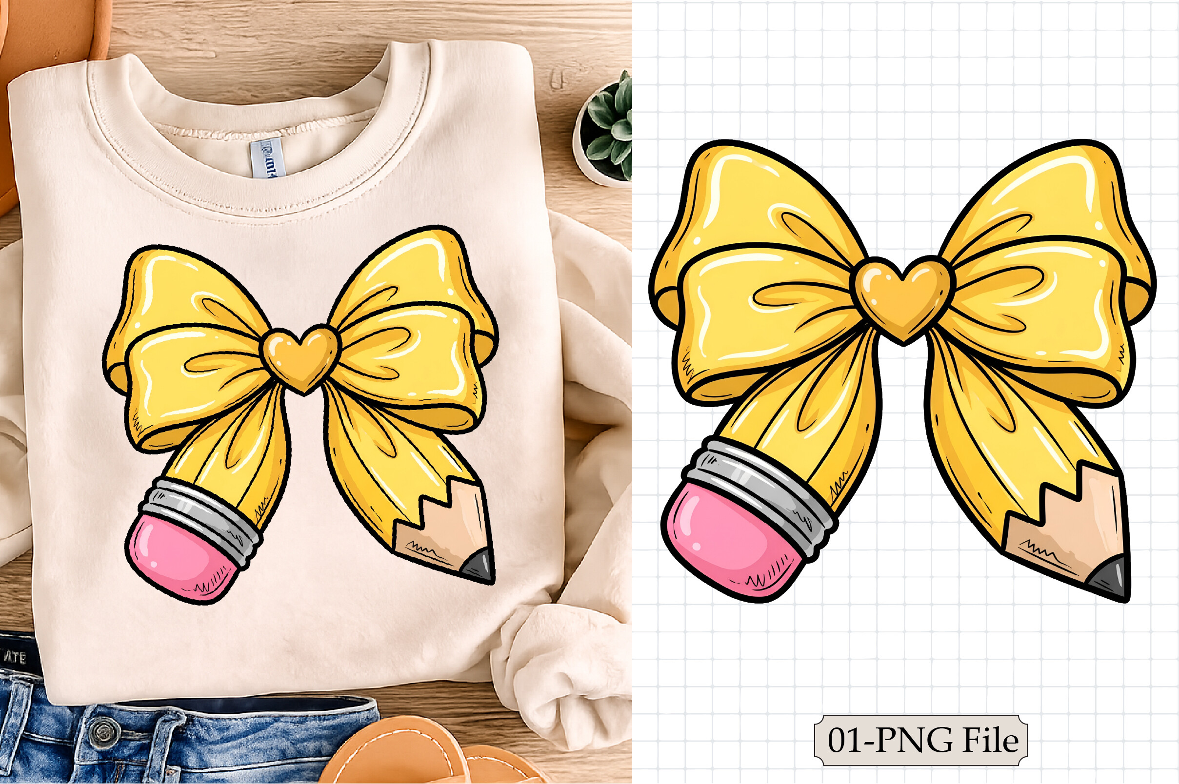 Pencil Bow Png, Coquette Png, Back to Graphic by LibbyWishes · Creative ...