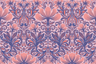Pink Folk Floral Seamless Pattern Graphic by aneisspiaf · Creative Fabrica