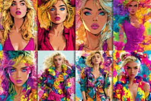 Pop Art Girls Wall Art & Bold Wallpaper Graphic by Summer Digital ...