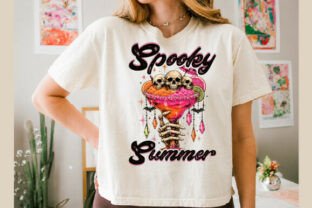 Retro Spooky Summer Cocktail Skull PNG Graphic by Vintage Expert ...