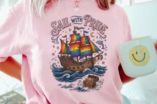 Sail with Pride Rainbow Ship Voyage Graphic by gregoraciiart · Creative ...