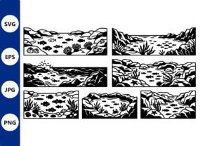 Seascape Vector Panels Graphic by Cute Things · Creative Fabrica