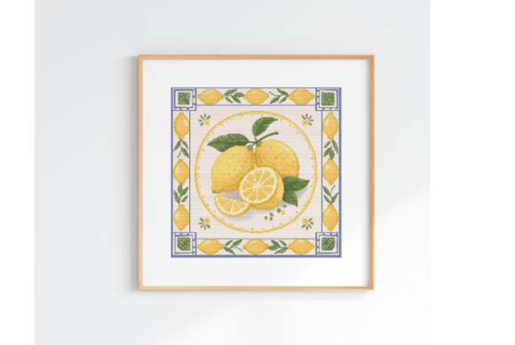 Sicilian Lemon Cross Stitch Pattern Graphic by Mockup Wizard · Creative ...