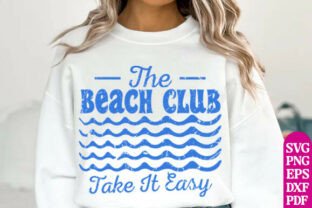 The Beach Club Abstract Waves Take Svg Graphic by monster · Creative ...